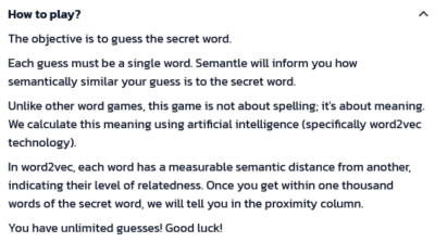 Semantle answer today July 1 2025